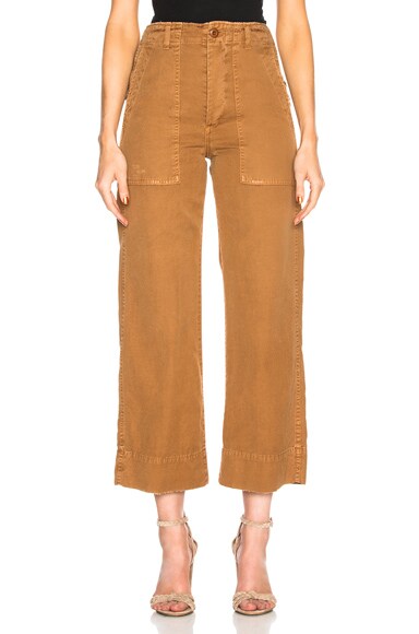 Amo Army Wide Leg In Tobacco Fwrd