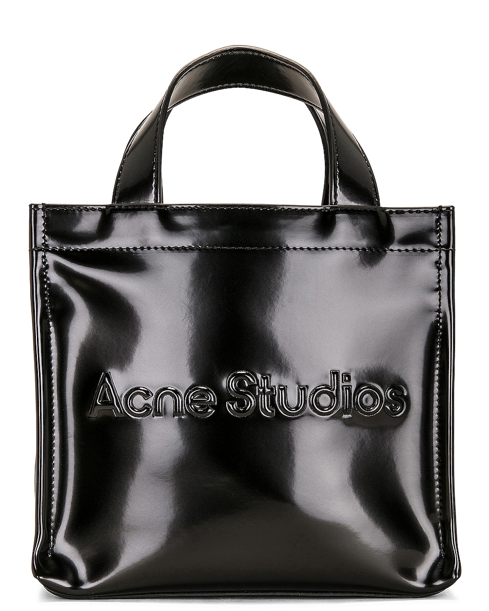 Acne Studios Logo Shopper Mini Bag in Black | FWRD