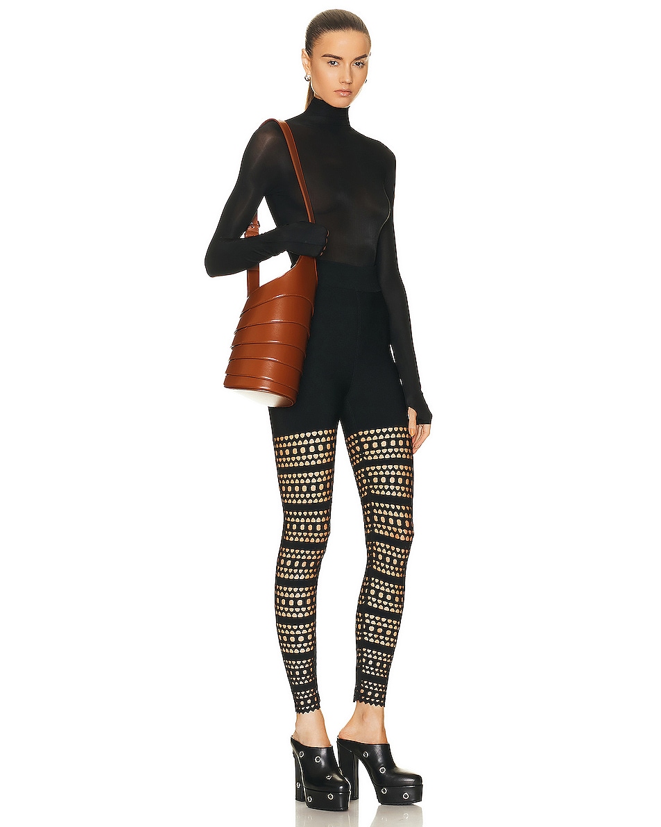 ALAÏA Small Babel Fringe Hobo Bag in Cognac | FWRD