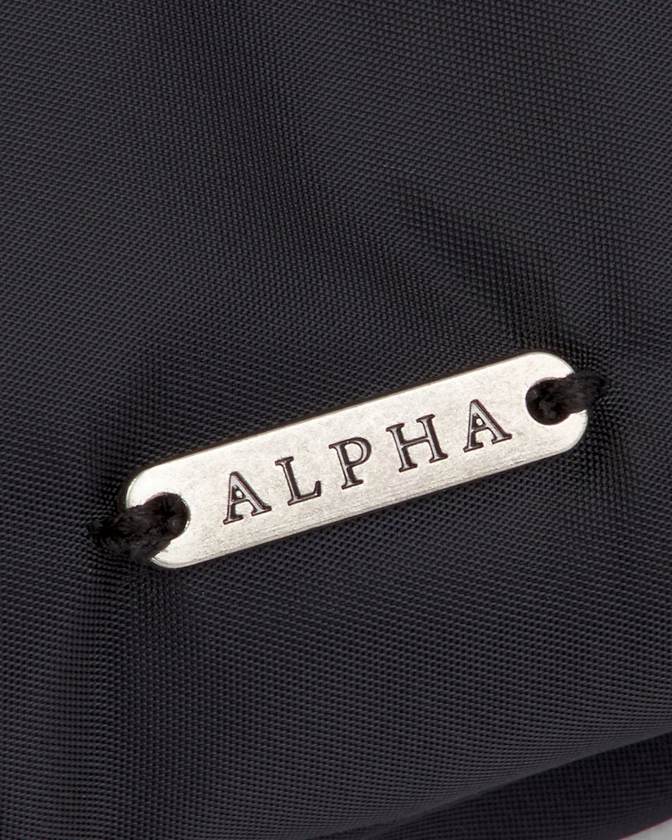 ALPHA INDUSTRIES Nylon Messenger Bag in Black | FWRD