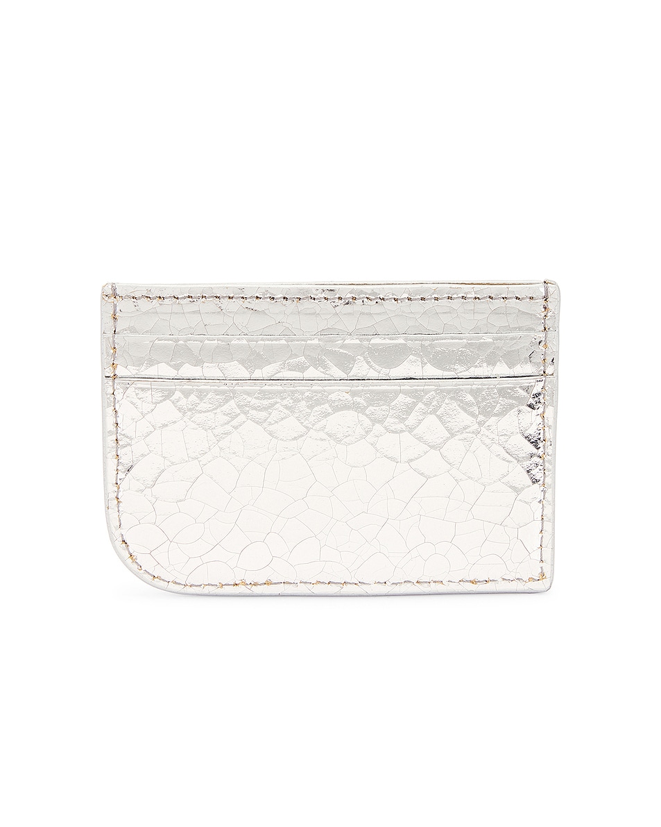McQueen Sling Card Case in Silver | FWRD