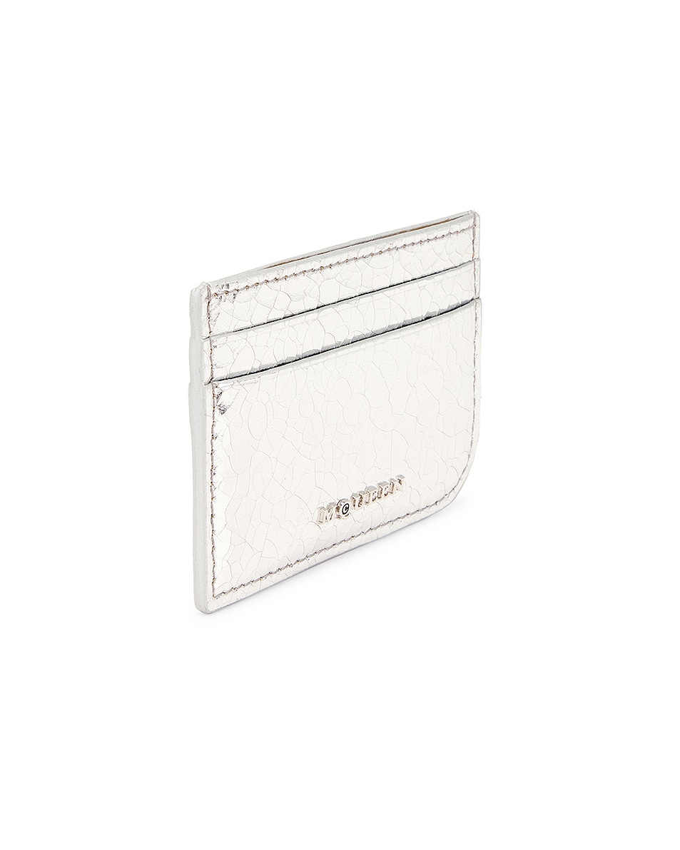McQueen Sling Card Case in Silver | FWRD