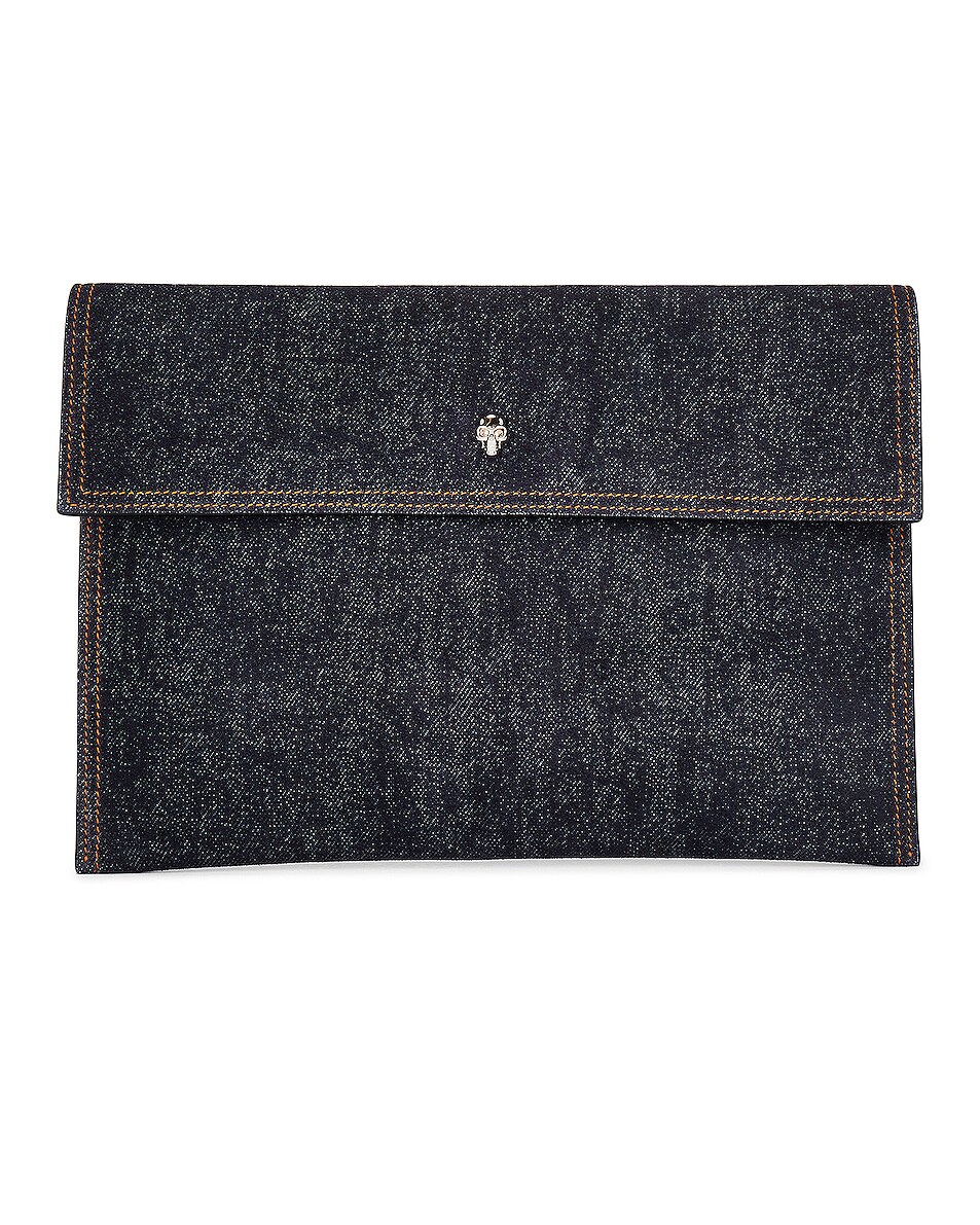 McQueen Envelope Pouch in Denim | FWRD
