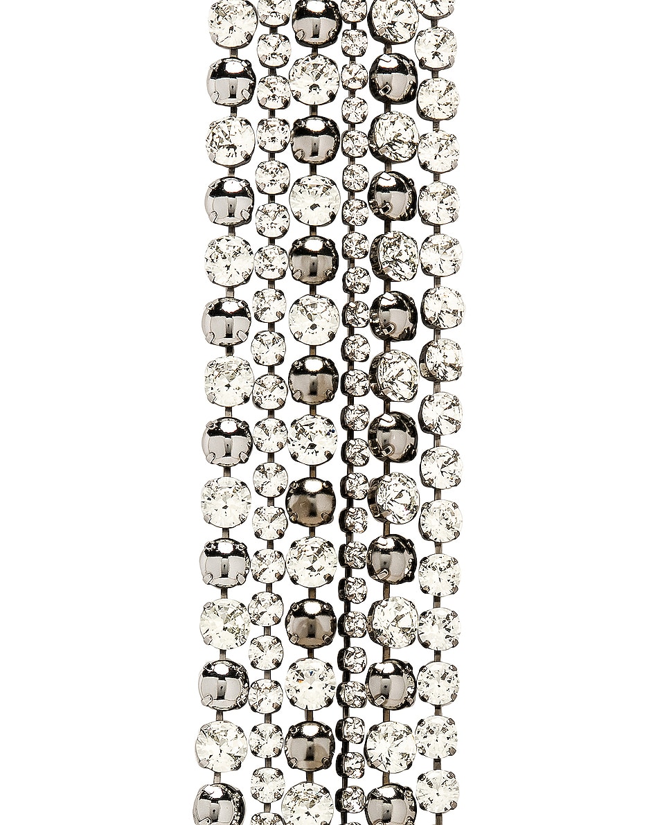 AREA Crystal Dome Fringe Hair Clip in Antique Silver | FWRD