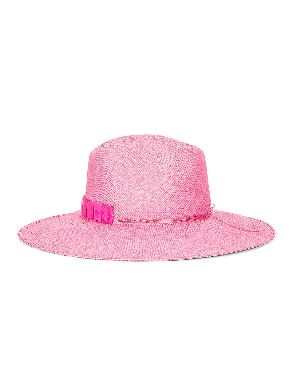 Artesano Antiparos Hat in Pink Rose & Square Tagua Beads | FWRD