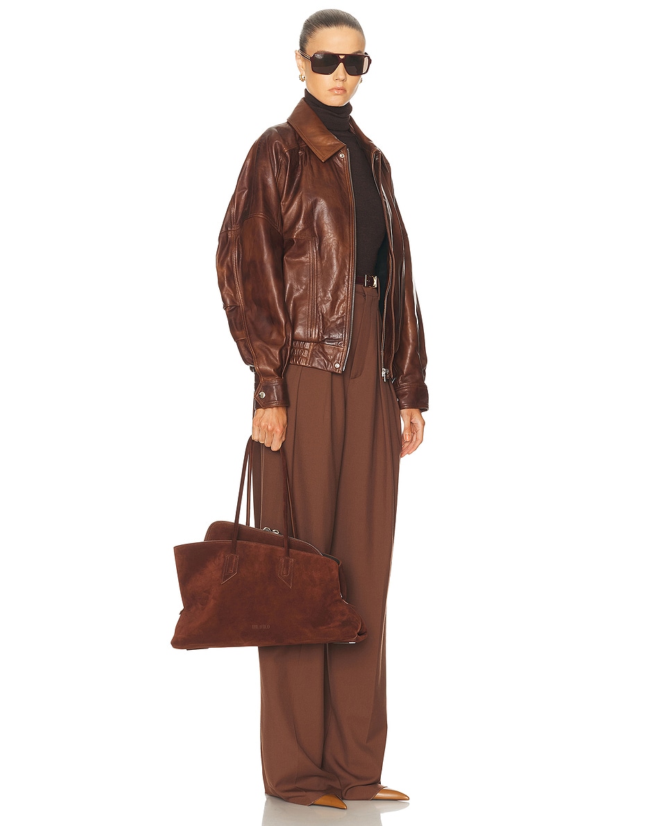 THE ATTICO La Passeggiata Top Handle Bag in Light Chocolate | FWRD
