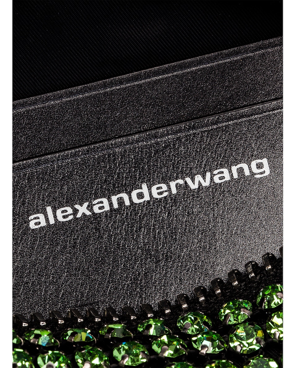 Alexander Wang Medium Pouch Rhinestone Mesh Bag in Peridot | FWRD
