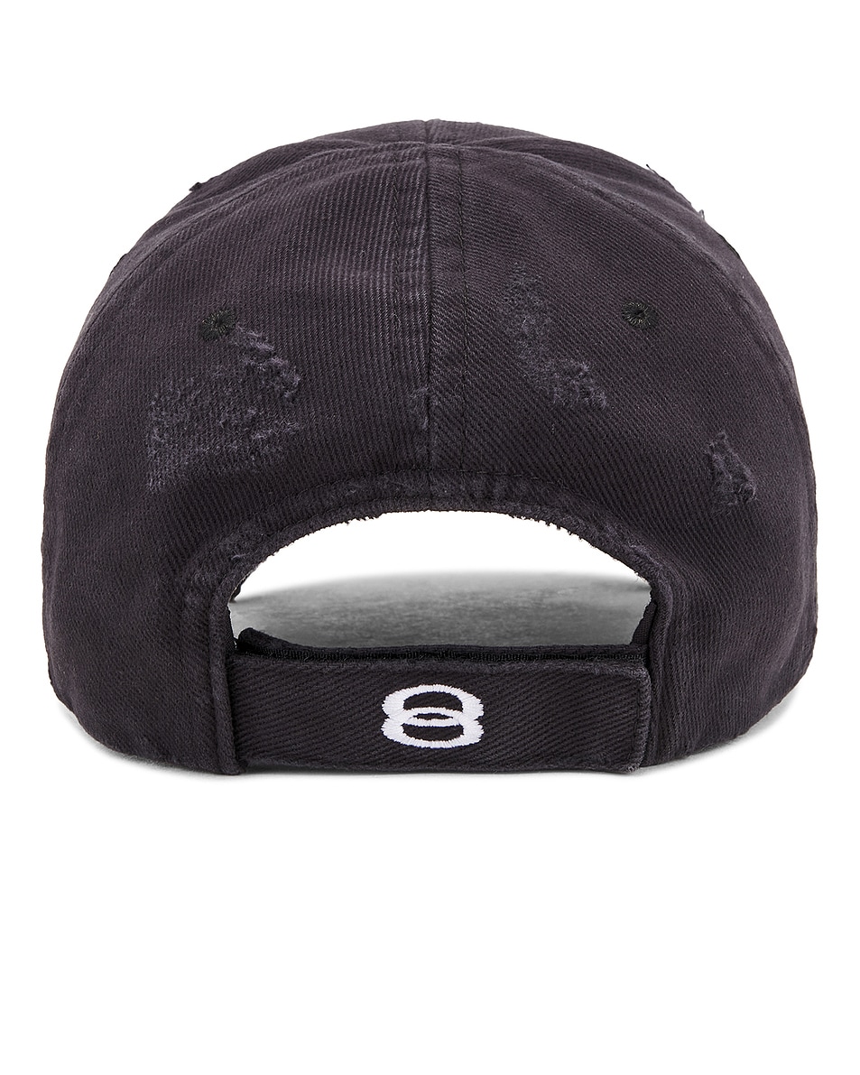 Balenciaga Double Unity Cap in Black & White | FWRD