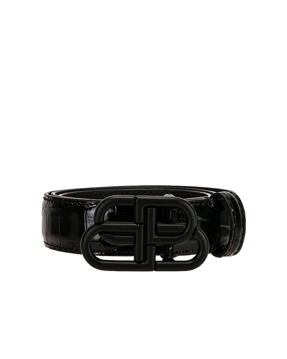 Balenciaga BB Belt in Black | FWRD