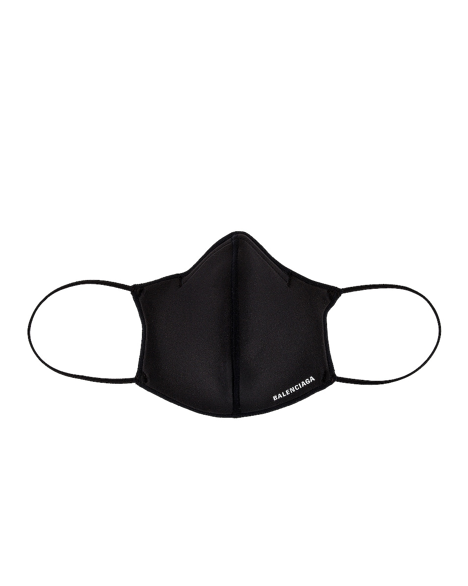 Balenciaga Logo Face Mask in Black | FWRD