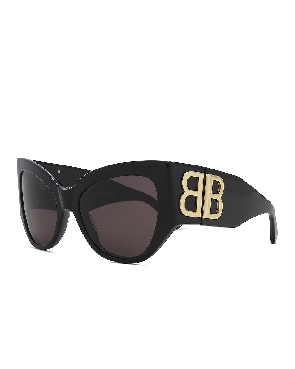 Balenciaga Bossy Butterfly Sunglasses in Black & Gold | FWRD