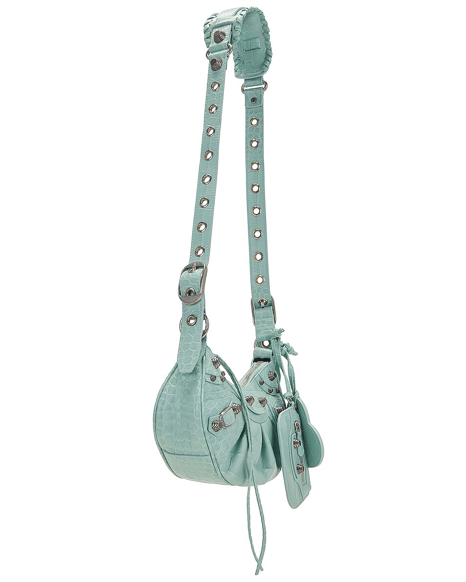 Balenciaga Extra Small Le Cagole Shoulder Bag in Green Aqua | FWRD