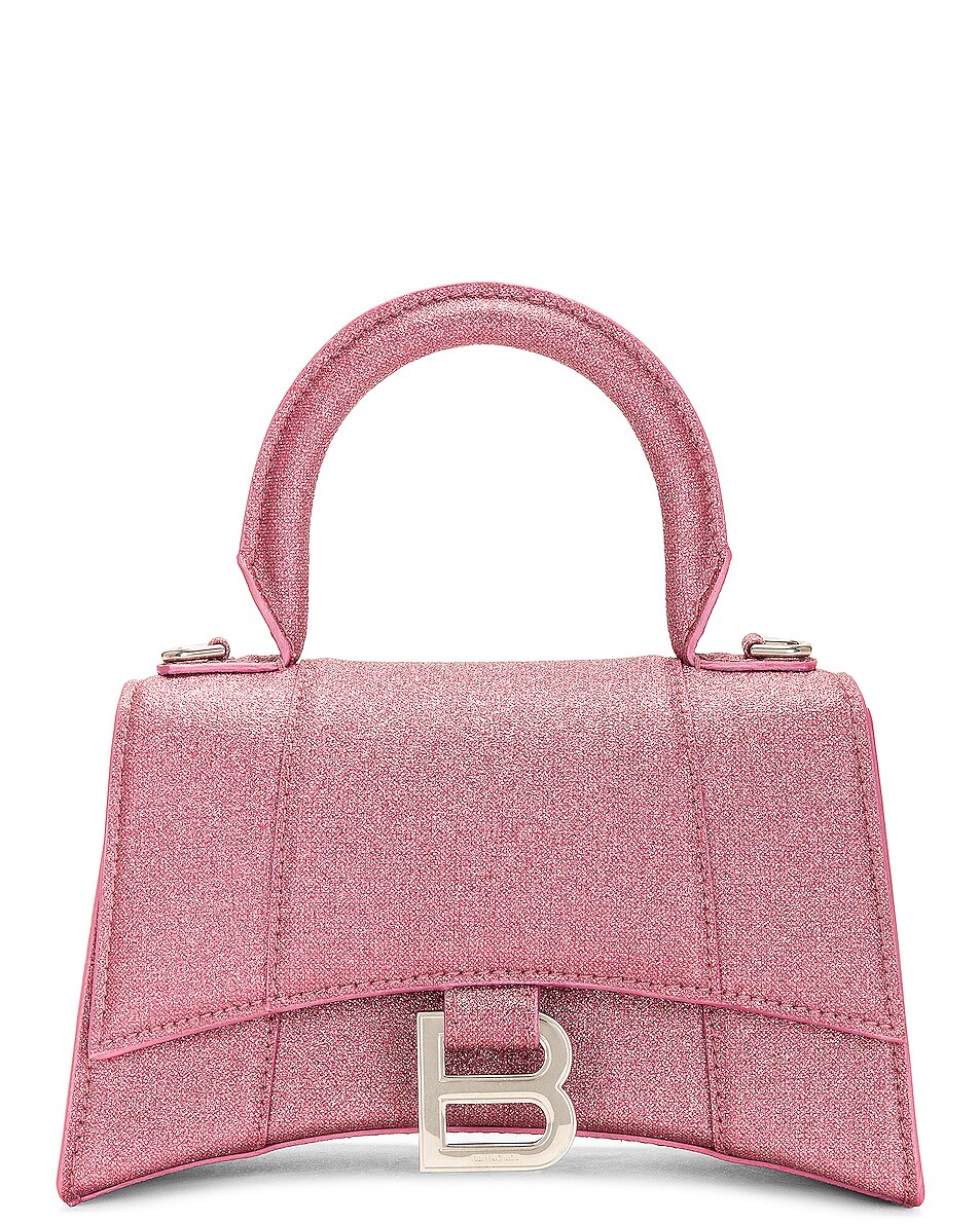 Balenciaga XS Hourglass Top Handle Bag in Sweet Pink | FWRD