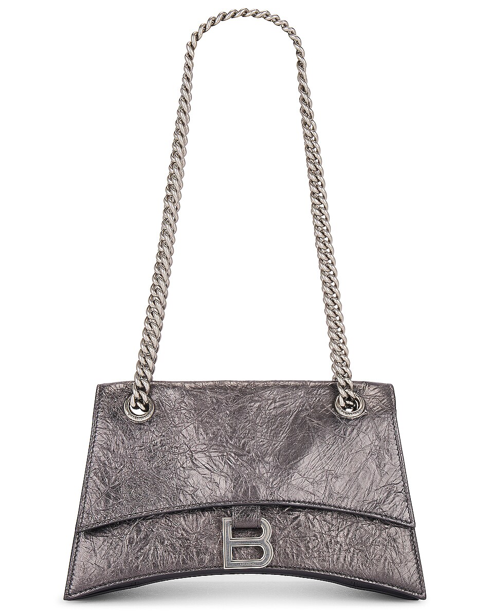 Balenciaga Small Crush Chain Bag in Steel Grey | FWRD