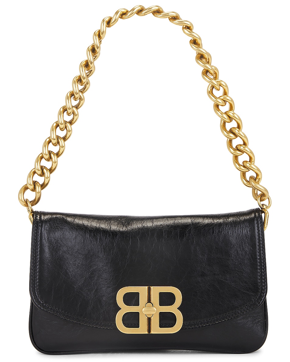 Balenciaga BB Soft Flap Small Bag in Black | FWRD