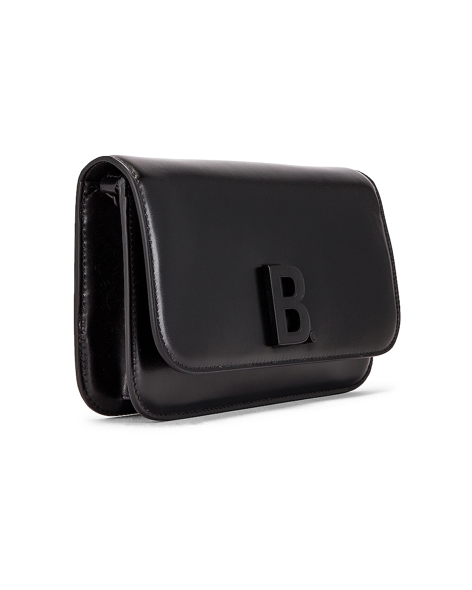 Balenciaga B Wallet on Chain Bag in Black | FWRD