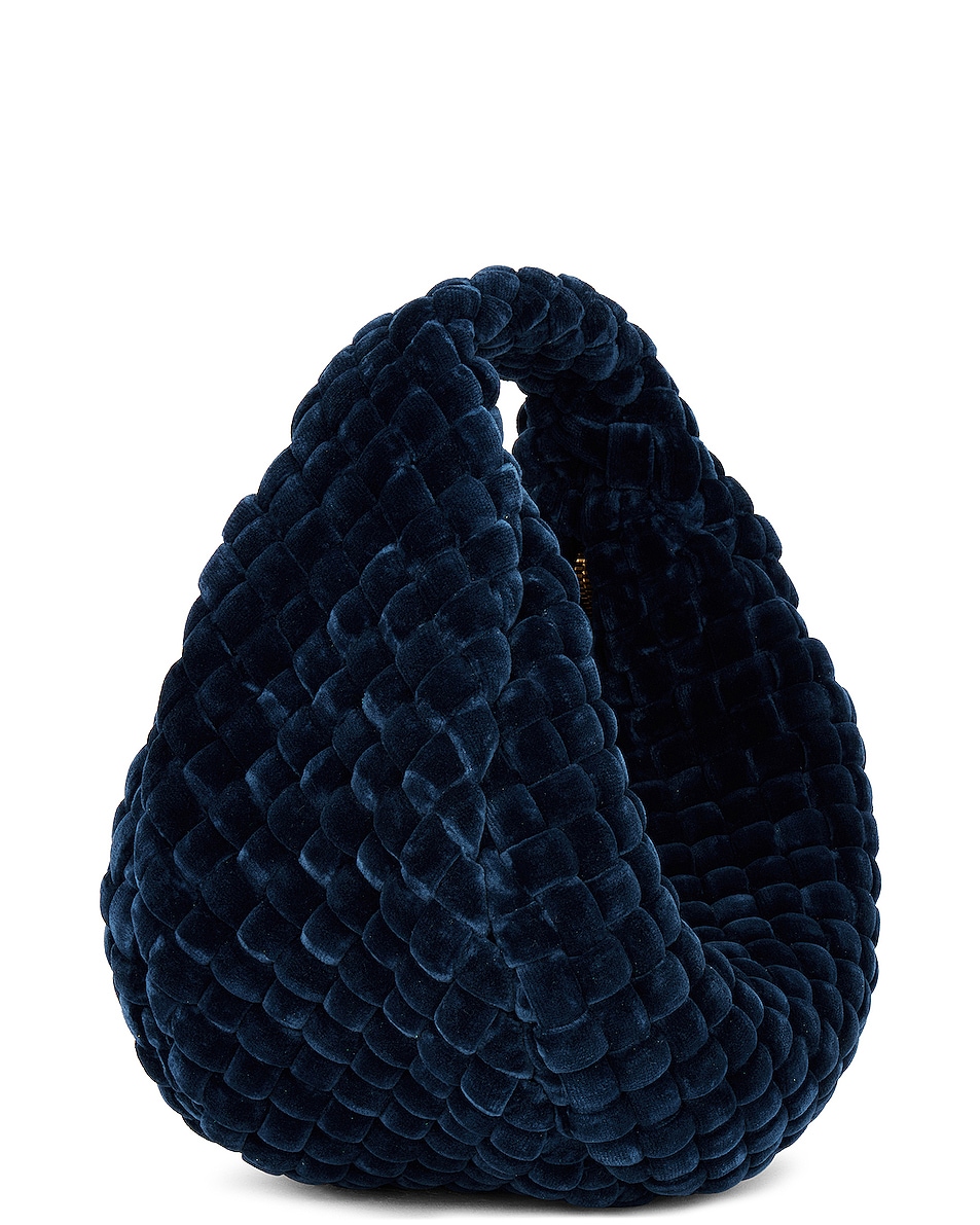 Bottega Veneta Mini Padded Jodie Top Handle Bag in Abyss & Brass | FWRD