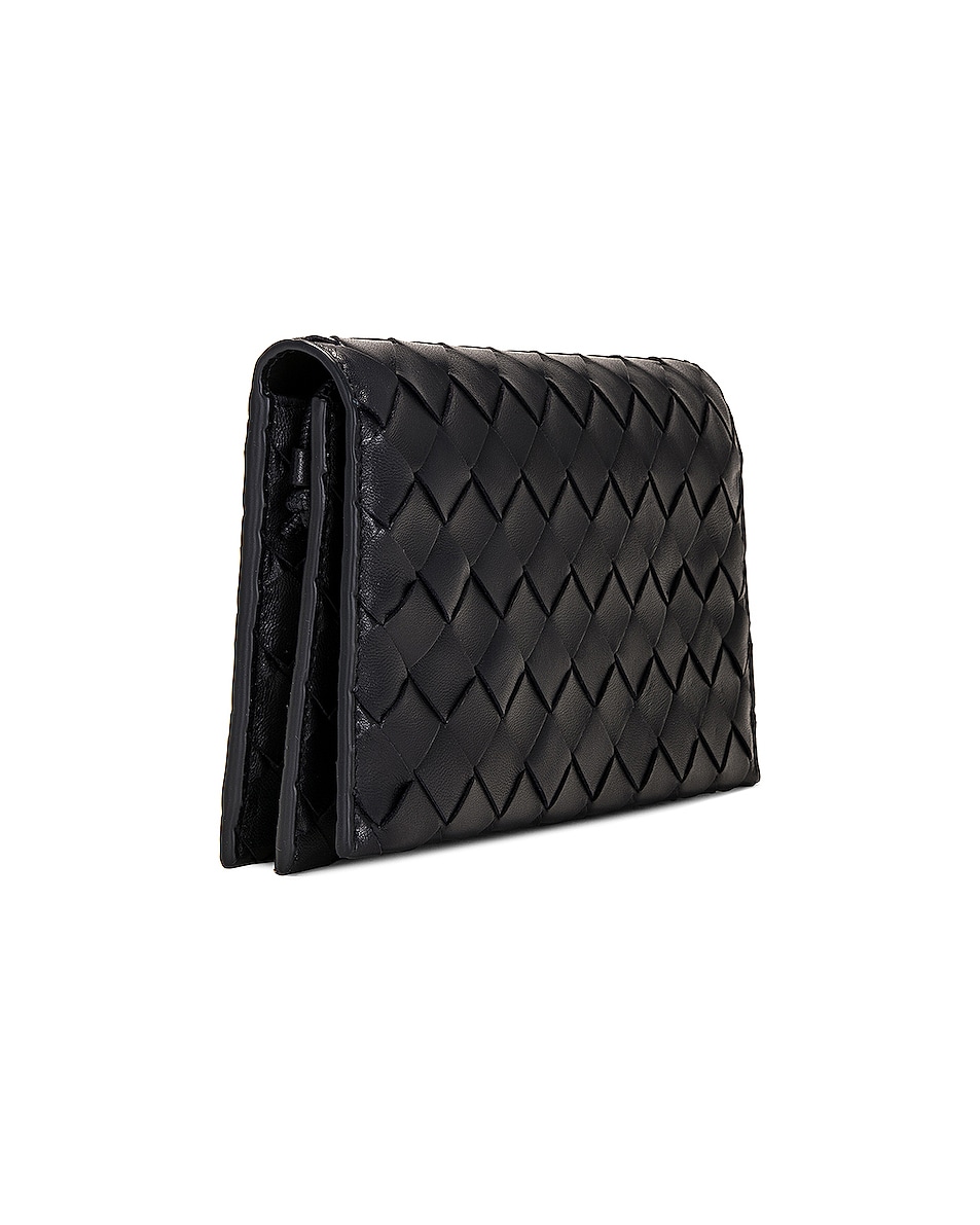 Bottega Veneta Wallet On Strap in Space & Gold | FWRD