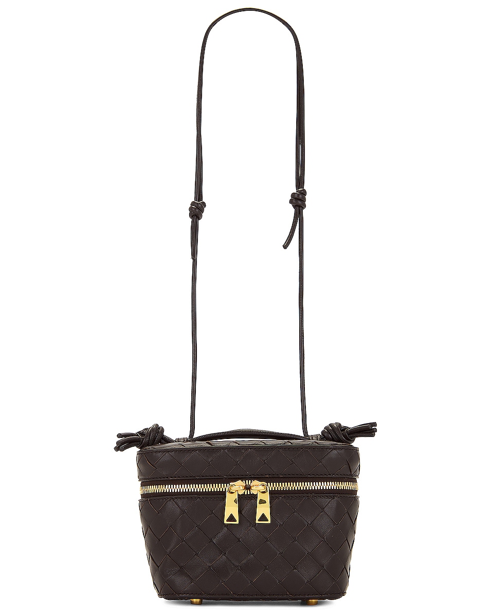 Bottega Veneta Small Vanity Case On Strap in Fondant & Gold | FWRD