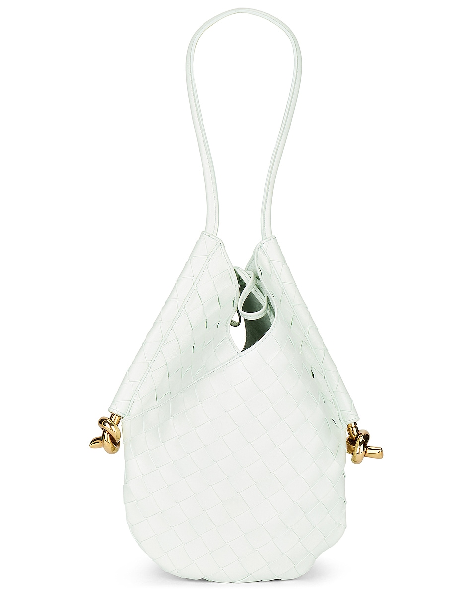 Bottega Veneta Small Solstice Shoulder Bag in Glacier & Muse Brass | FWRD