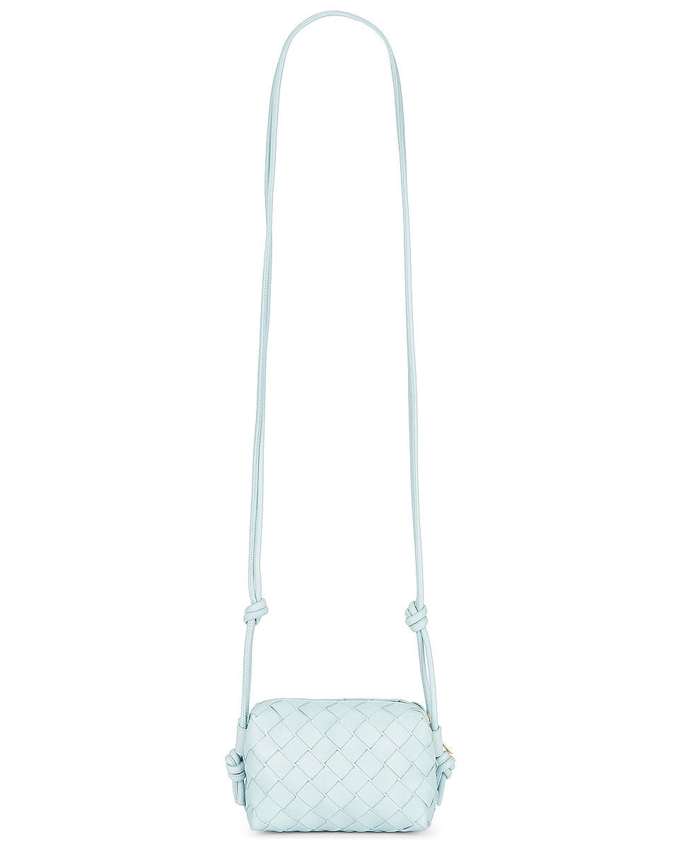 Bottega Veneta Candy Loop Shoulder Bag in Teal Washed & Gold | FWRD
