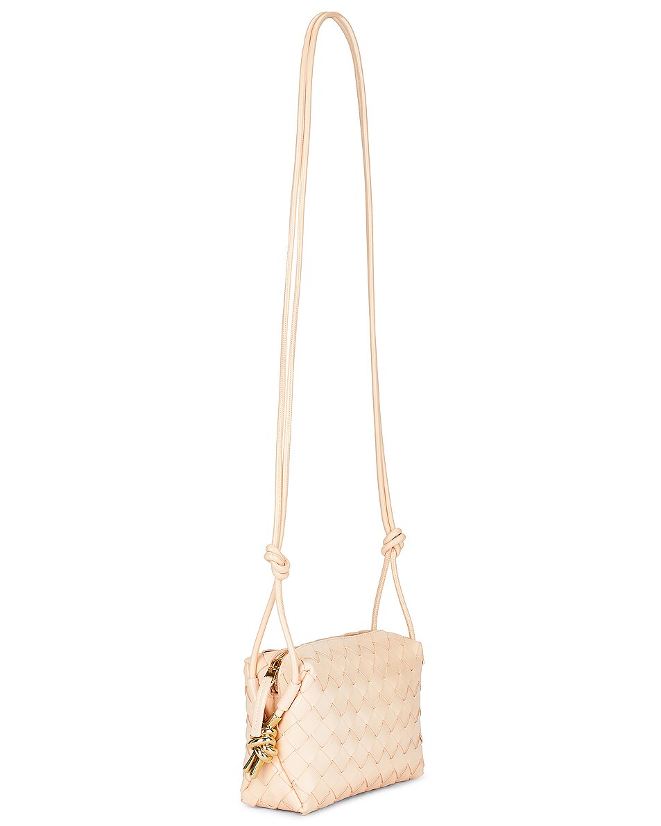 Bottega Veneta Mini Loop Bag in Macaroon & Muse Brass | FWRD