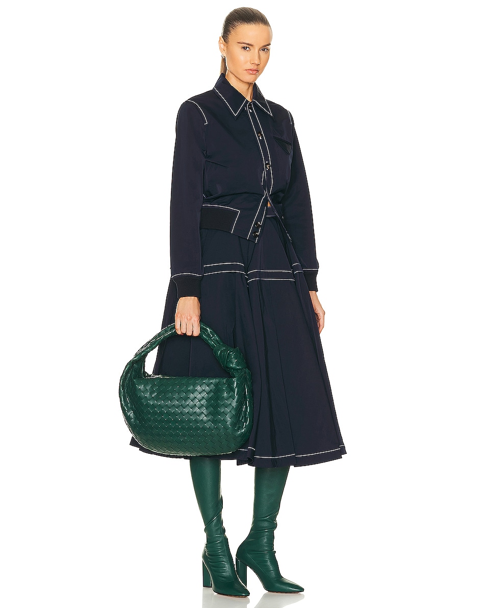 Bottega Veneta Small Jodie Bag in Emerald Green & Gold | FWRD