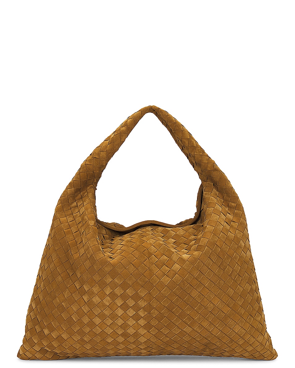 Bottega Veneta Large Hop Hobo Bag in Acorn & Brass | FWRD