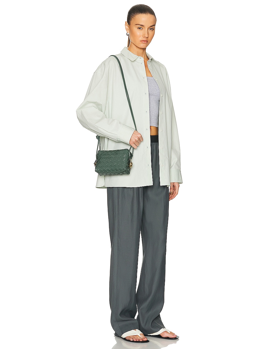 Bottega Veneta Mini Loop Metal Knot Bag in Aloe | FWRD