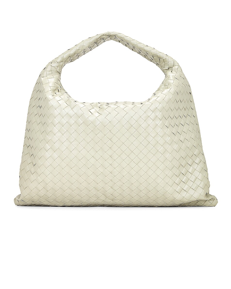 Bottega Veneta Large Hop Bag in Travertine & Muse Brass | FWRD
