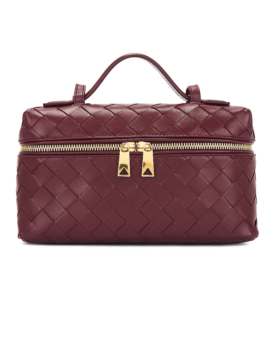 Bottega Veneta Bang Bang Vanity Case Bag in Cherry & Gold | FWRD