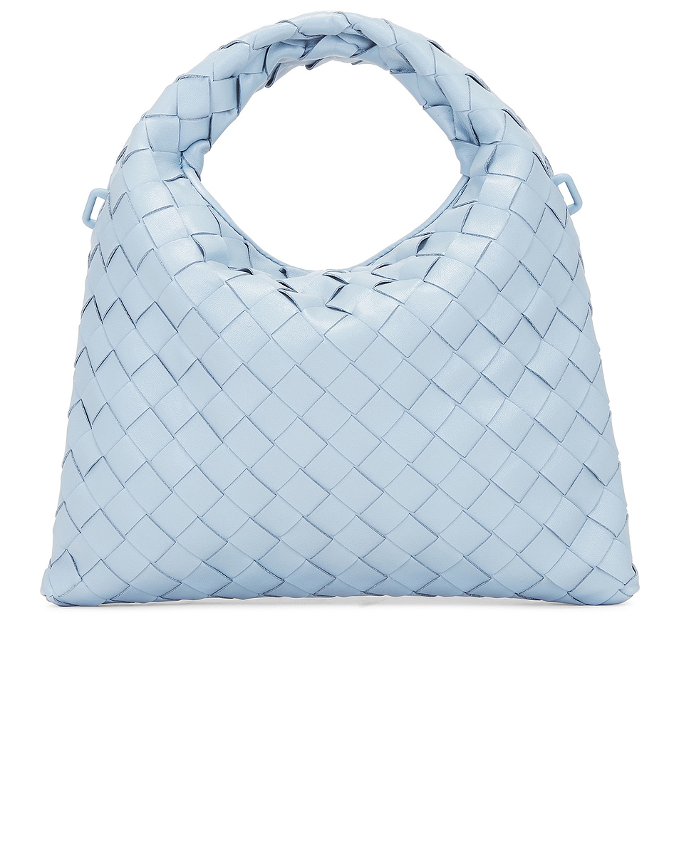 Bottega Veneta Mini Hop Bag in Ice & Muse Brass | FWRD