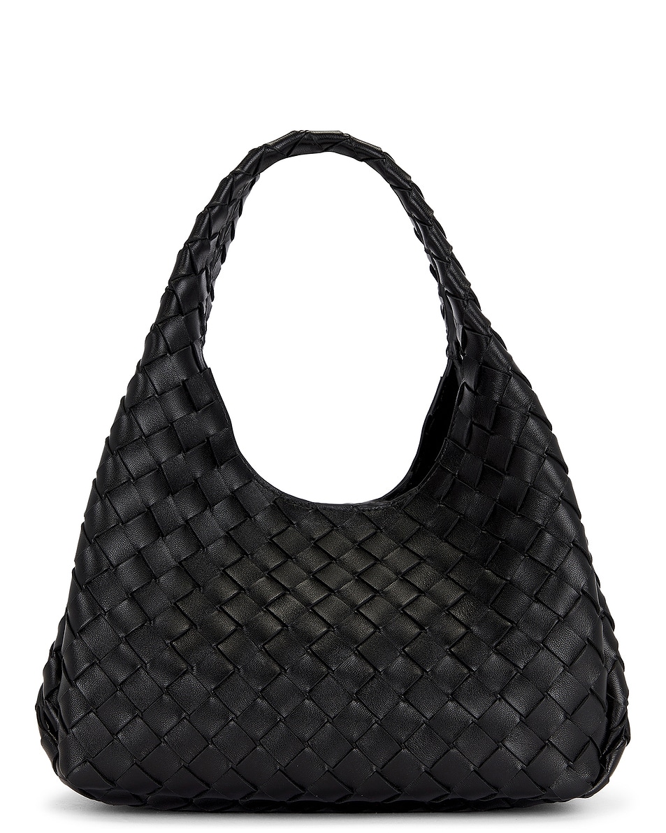 Bottega Veneta Small Campana Bag in Black & Muse Brass | FWRD