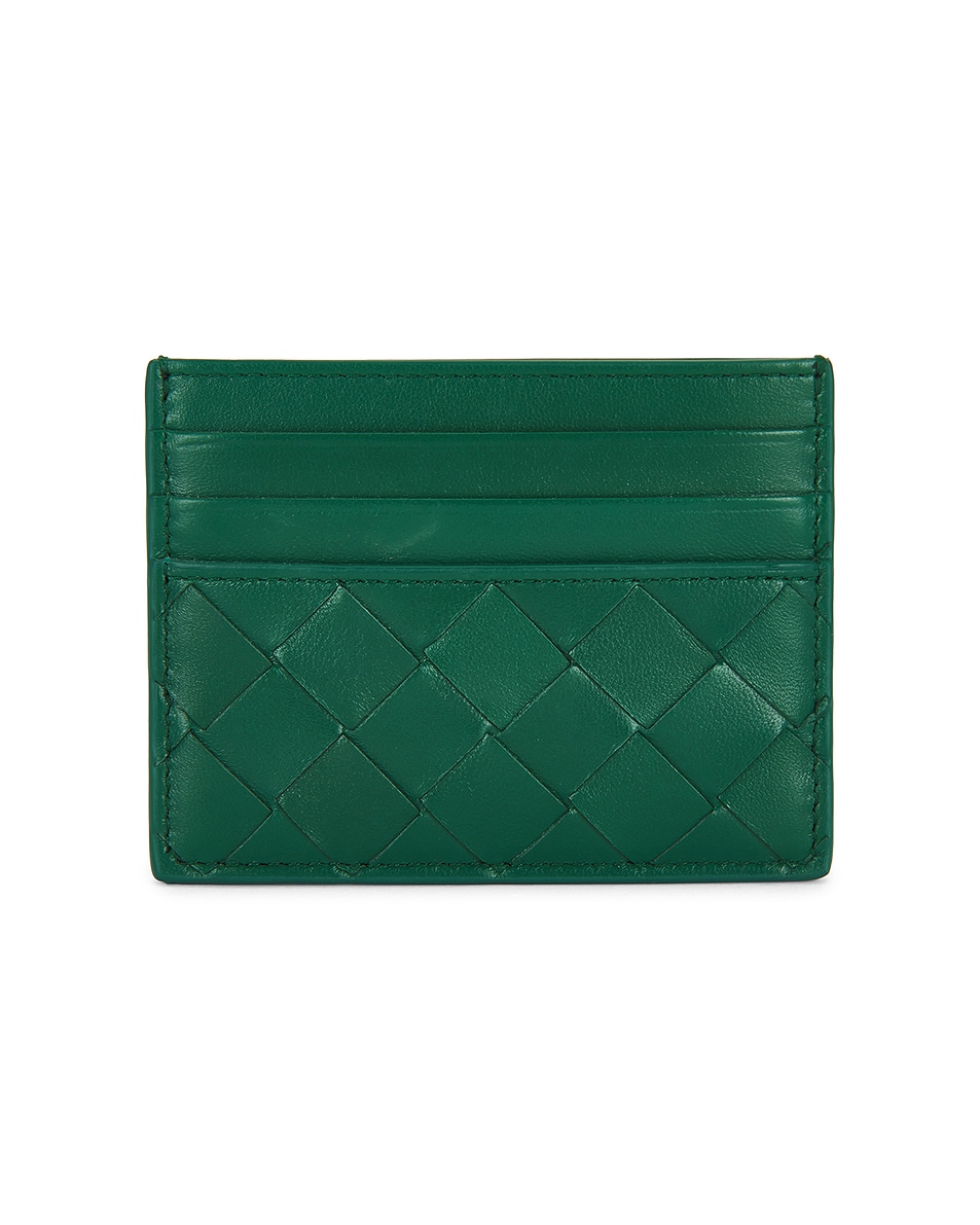 Bottega Veneta Credit Card Case in Jungle & Gold | FWRD