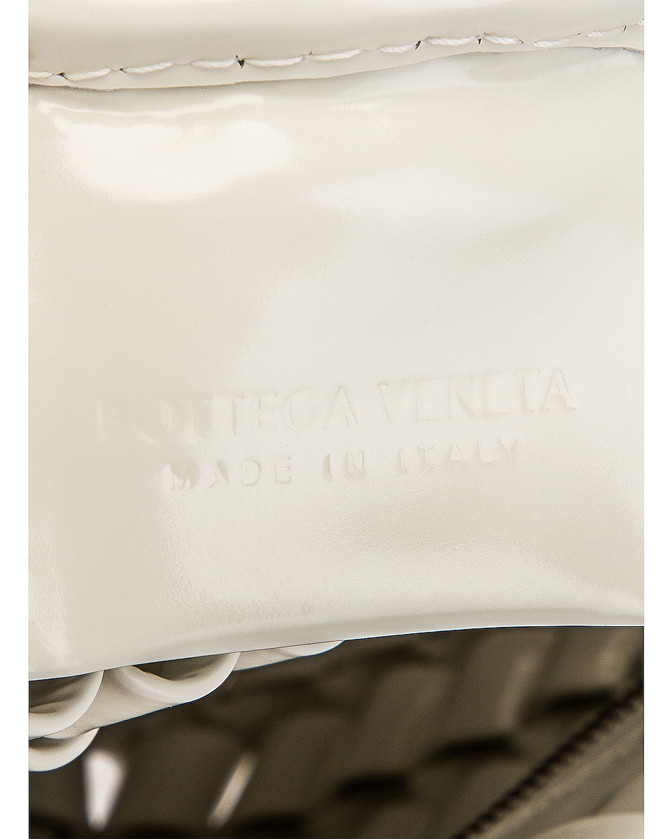 Bottega Veneta Slanted Clutch in White & Silver | FWRD