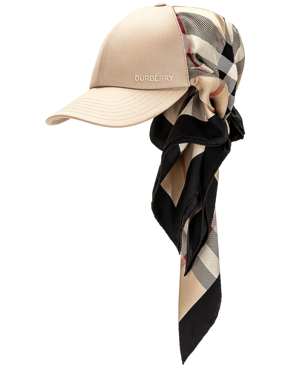 Burberry Scarf Baseball Hat in Archive Beige | FWRD