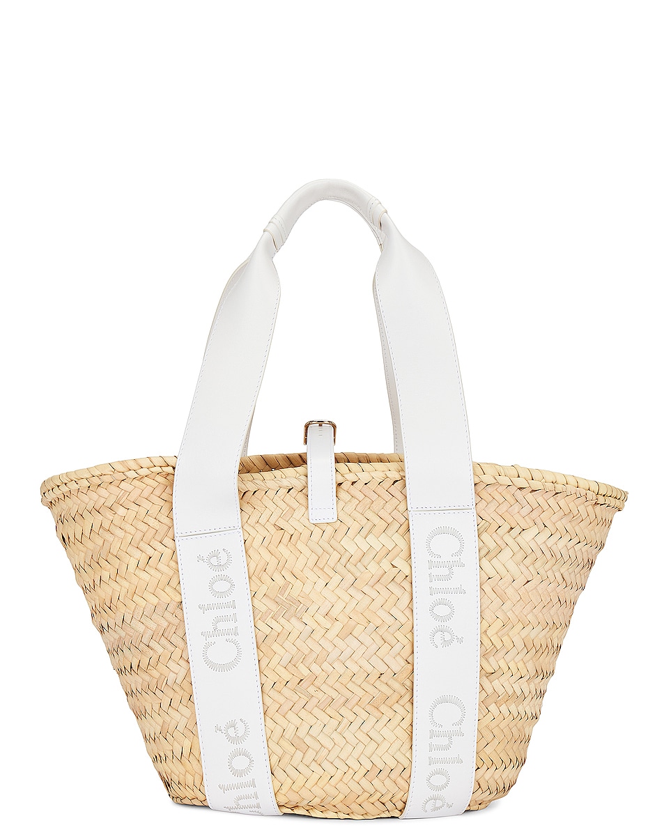 Chloe Medium Chloe Sense Basket Bag in Crystal White | FWRD