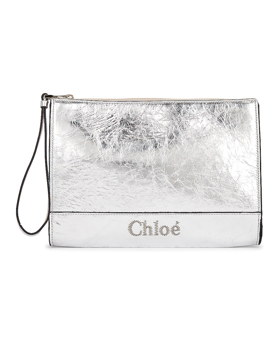 Chloe Chloe Sense Pouch in Silver | FWRD