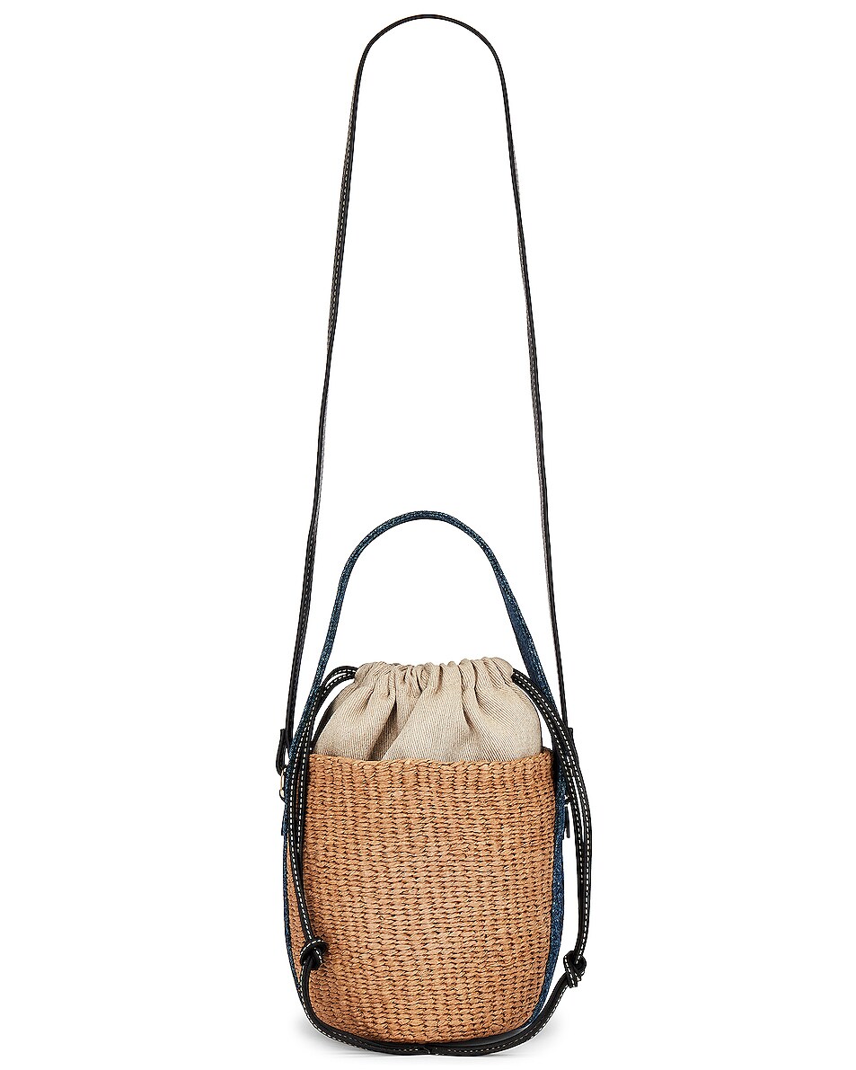 Chloe Small Woody Mifuko Basket Bag in Denim | FWRD