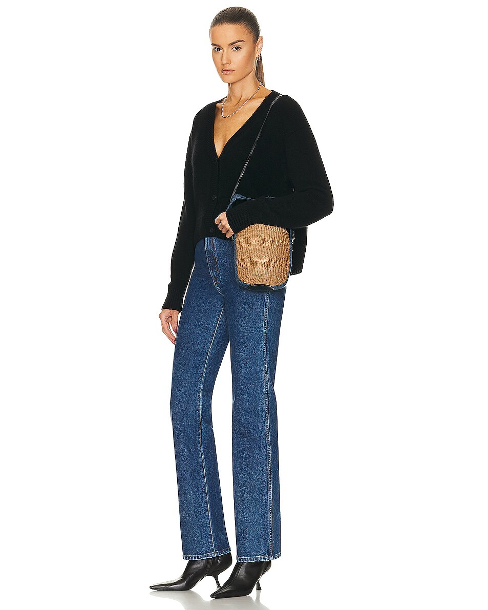 Chloe Small Woody Mifuko Basket Bag in Denim | FWRD