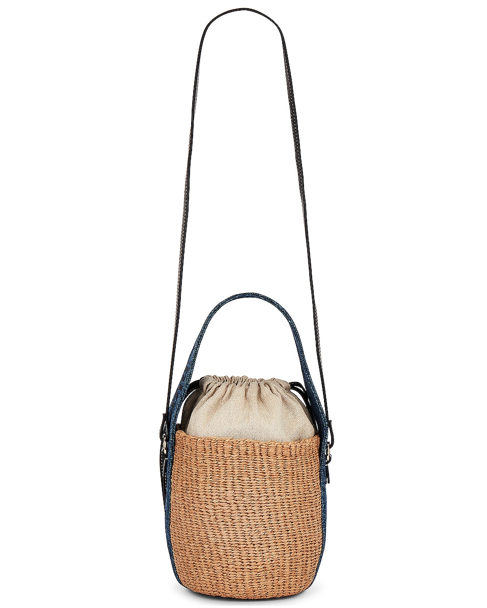 Chloe Small Woody Mifuko Basket Bag in Denim | FWRD