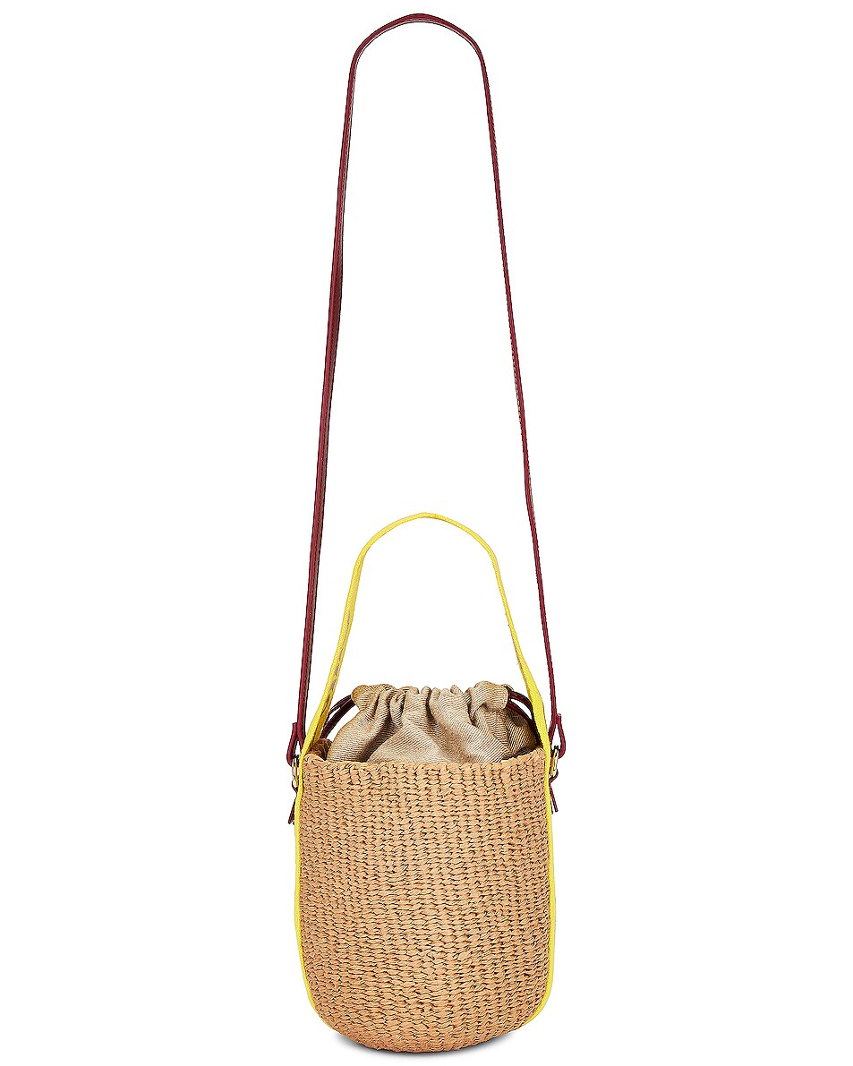 Chloe Small Woody Mifuko Basket Bag in Yellow & Beige | FWRD