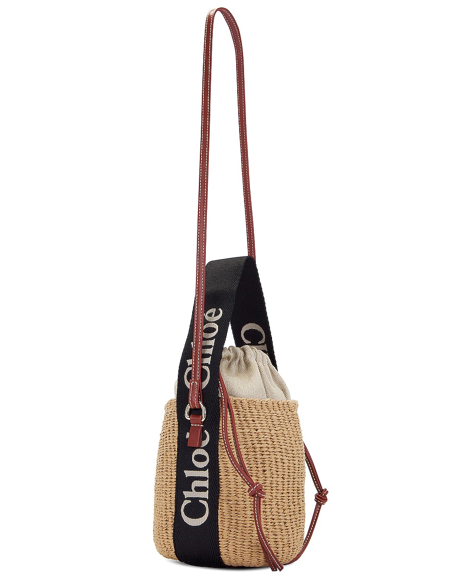 Chloe Woody Small Tote Bag in Black Beige | FWRD