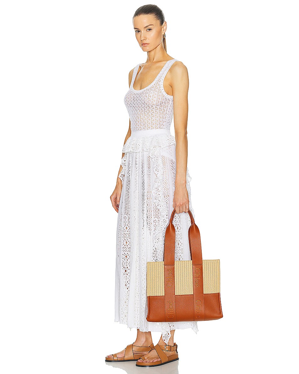 Chloe Raffia Woody Tote Bag in Caramel | FWRD