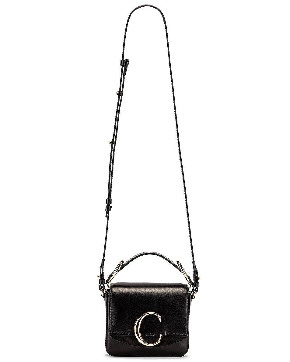 Chloe C Mini Box Bag in Black | FWRD