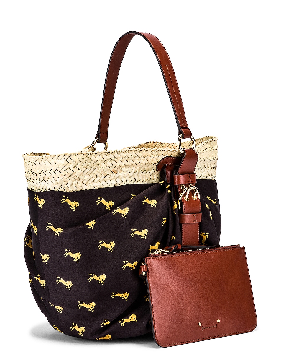 Chloe Medium Panier Basket Bag in Black & Yellow | FWRD