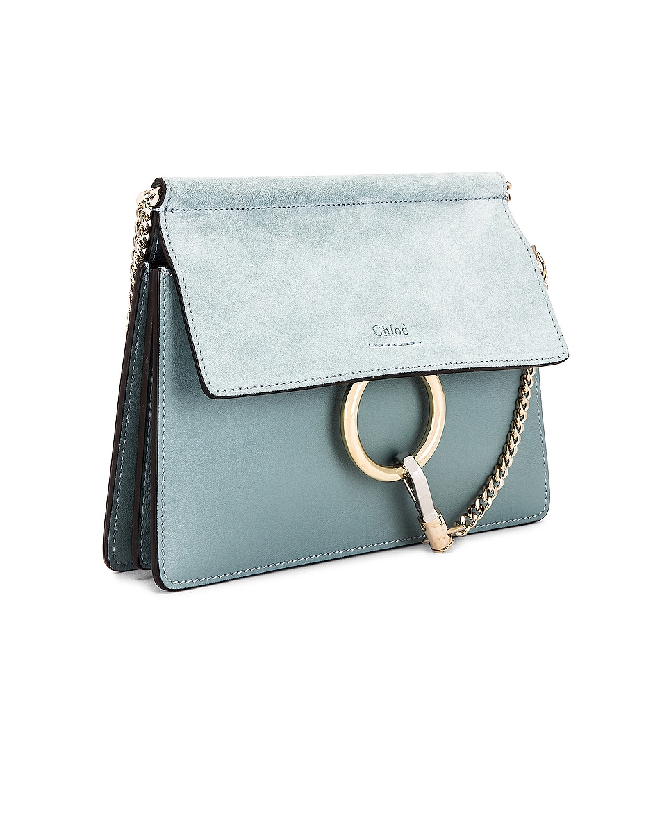 Chloe Mini Faye Shoulder Bag in Faded Blue | FWRD
