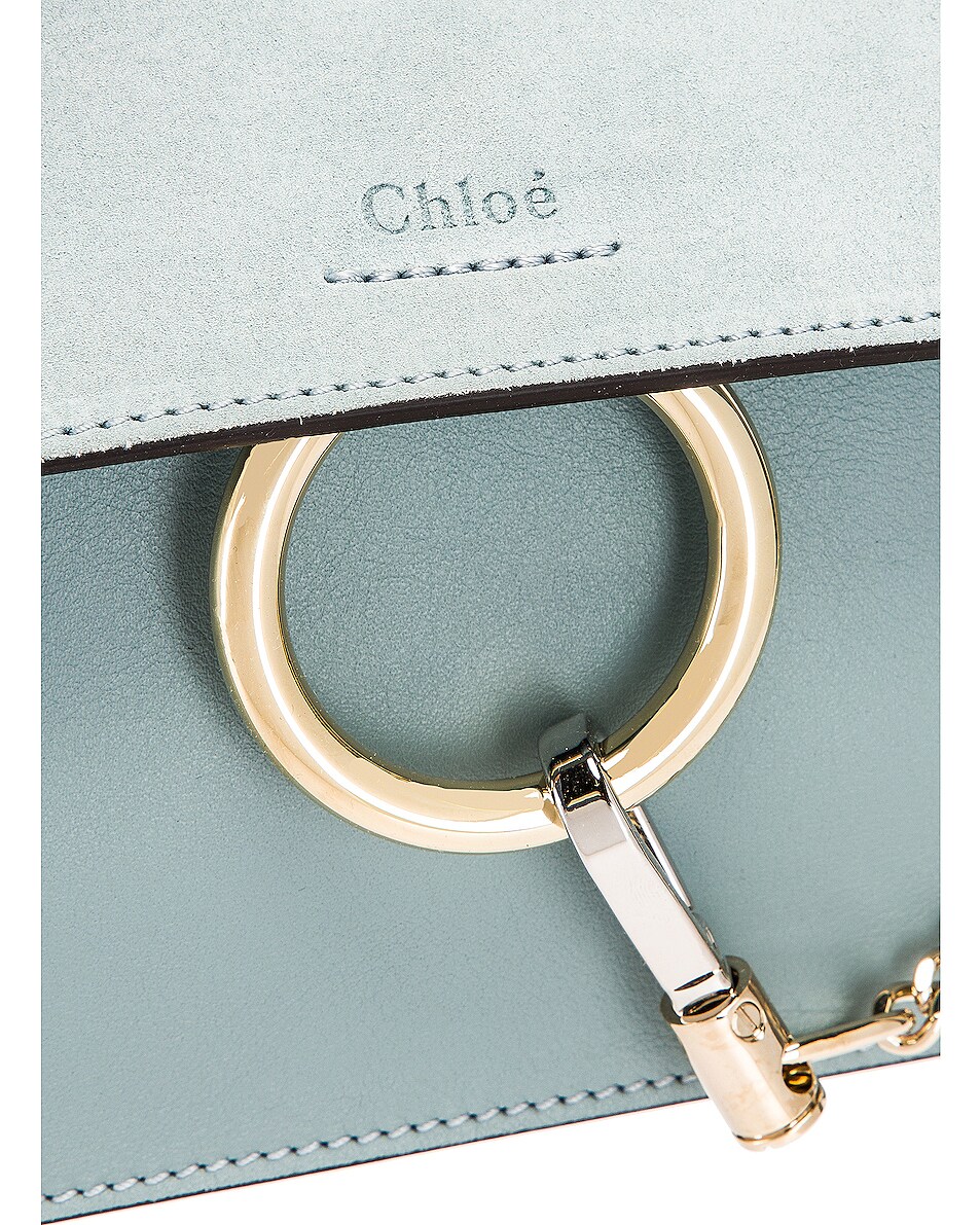 Chloe Mini Faye Shoulder Bag in Faded Blue | FWRD