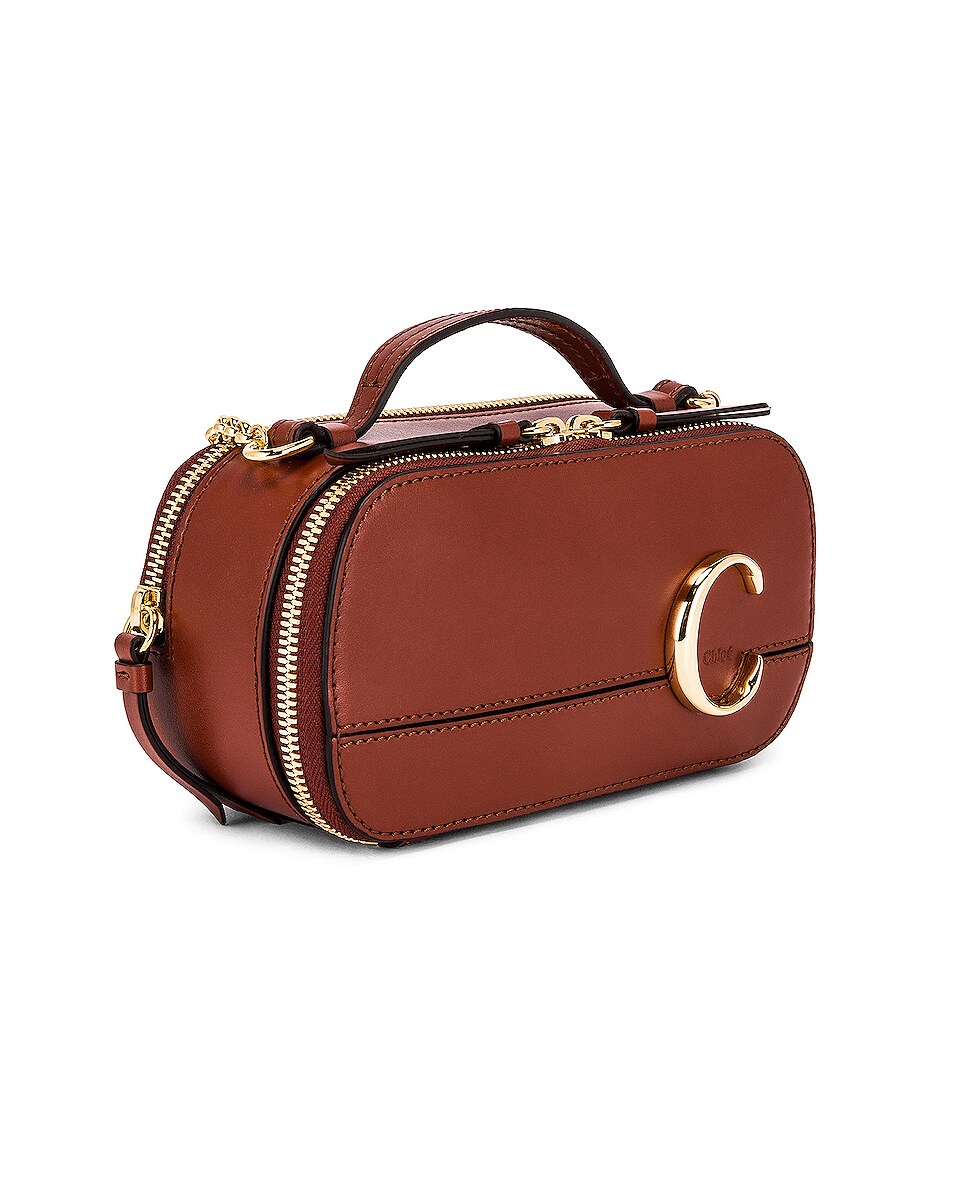 Chloe Mini Chloe C Vanity Bag in Sepia Brown | FWRD