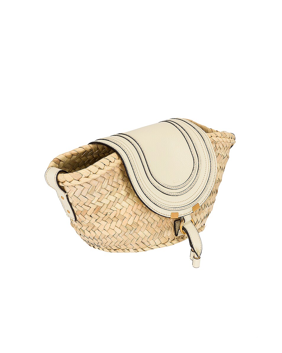 Chloe Raffia Marcie Shoulder Bag in Natural White | FWRD